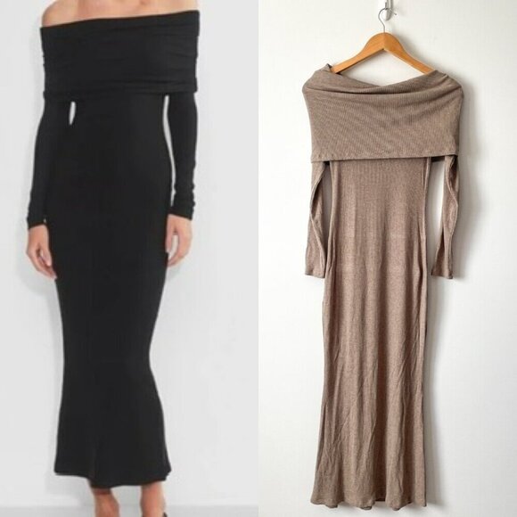 Aritzia Dresses Aritzia The Group Luxe Lounge Meridian Off Shoulder